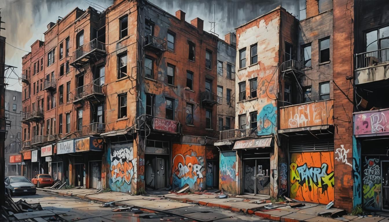 Urban Decay Landscape - AI Generated Artwork - NightCafe Creator