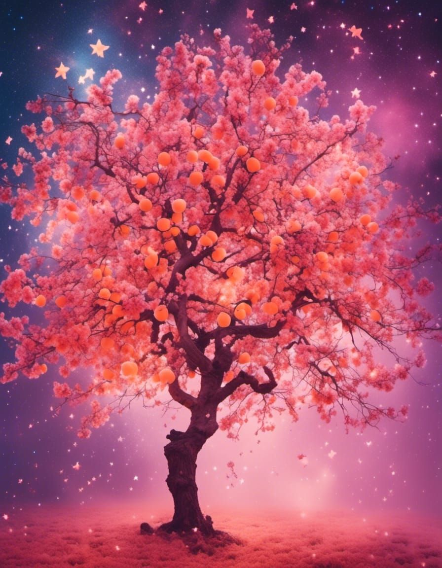 Peach Tree - AI Generated Artwork - NightCafe Creator