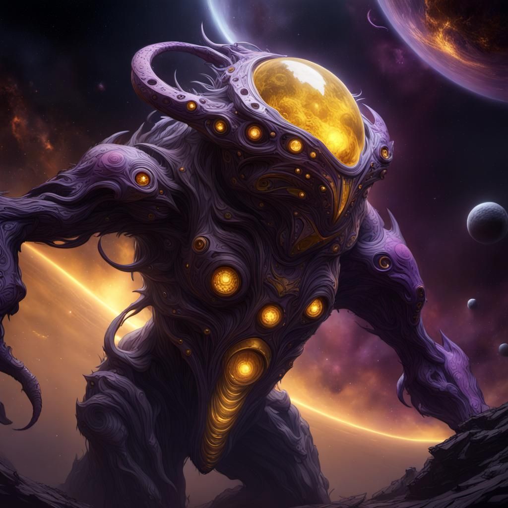 larger creature floating in space - AI Generated Artwork - NightCafe ...