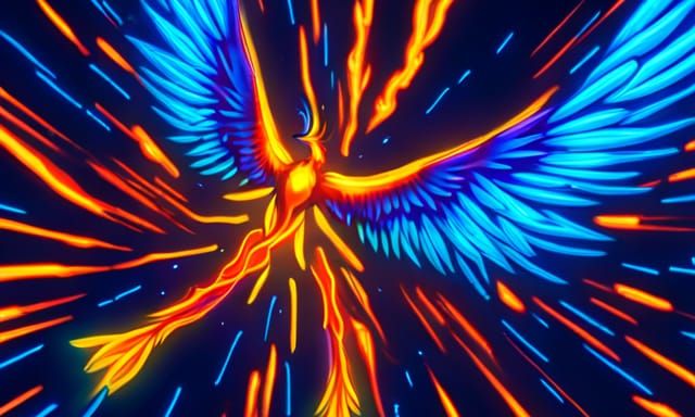 neon phoenix - AI Generated Artwork - NightCafe Creator