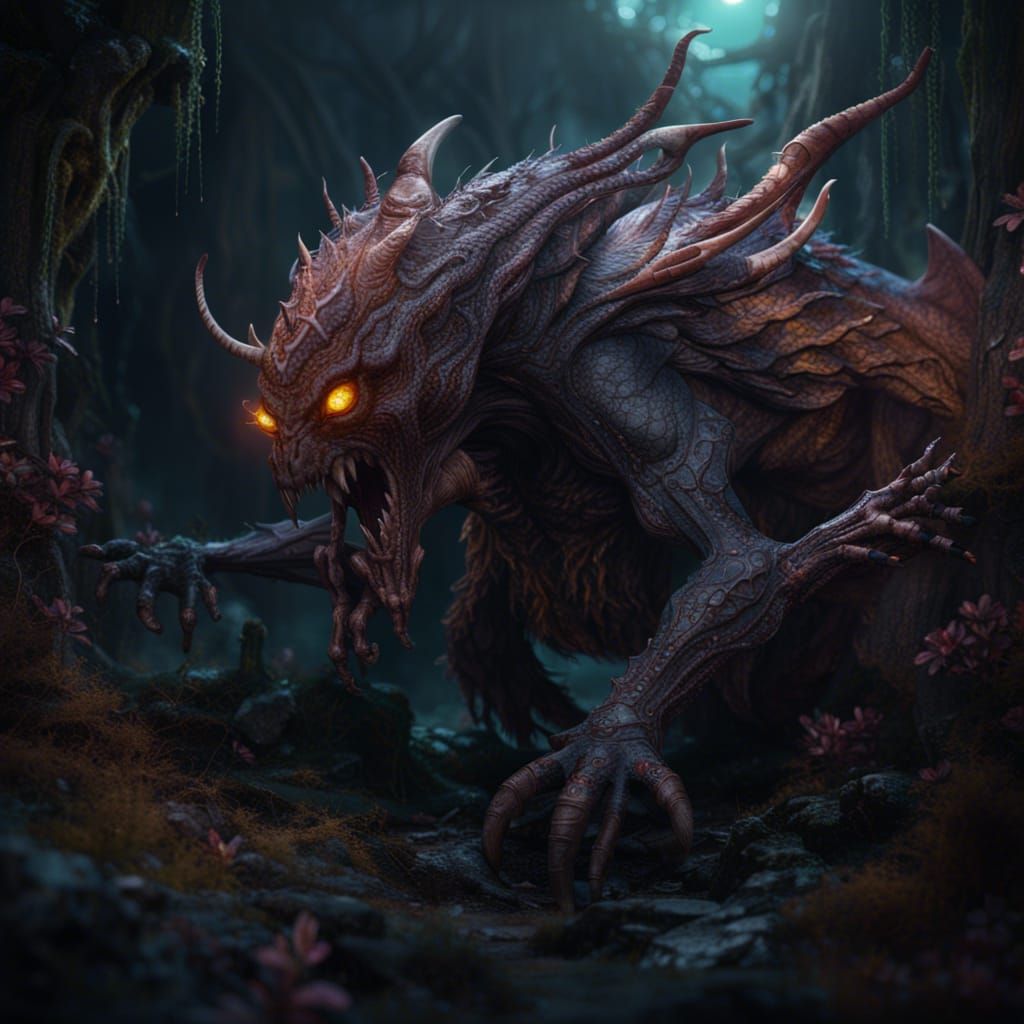 horror creature - AI Generated Artwork - NightCafe Creator