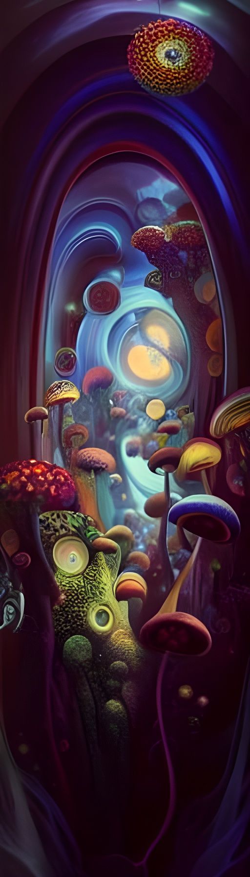 Mushroom Vortex ... - AI Generated Artwork - NightCafe Creator