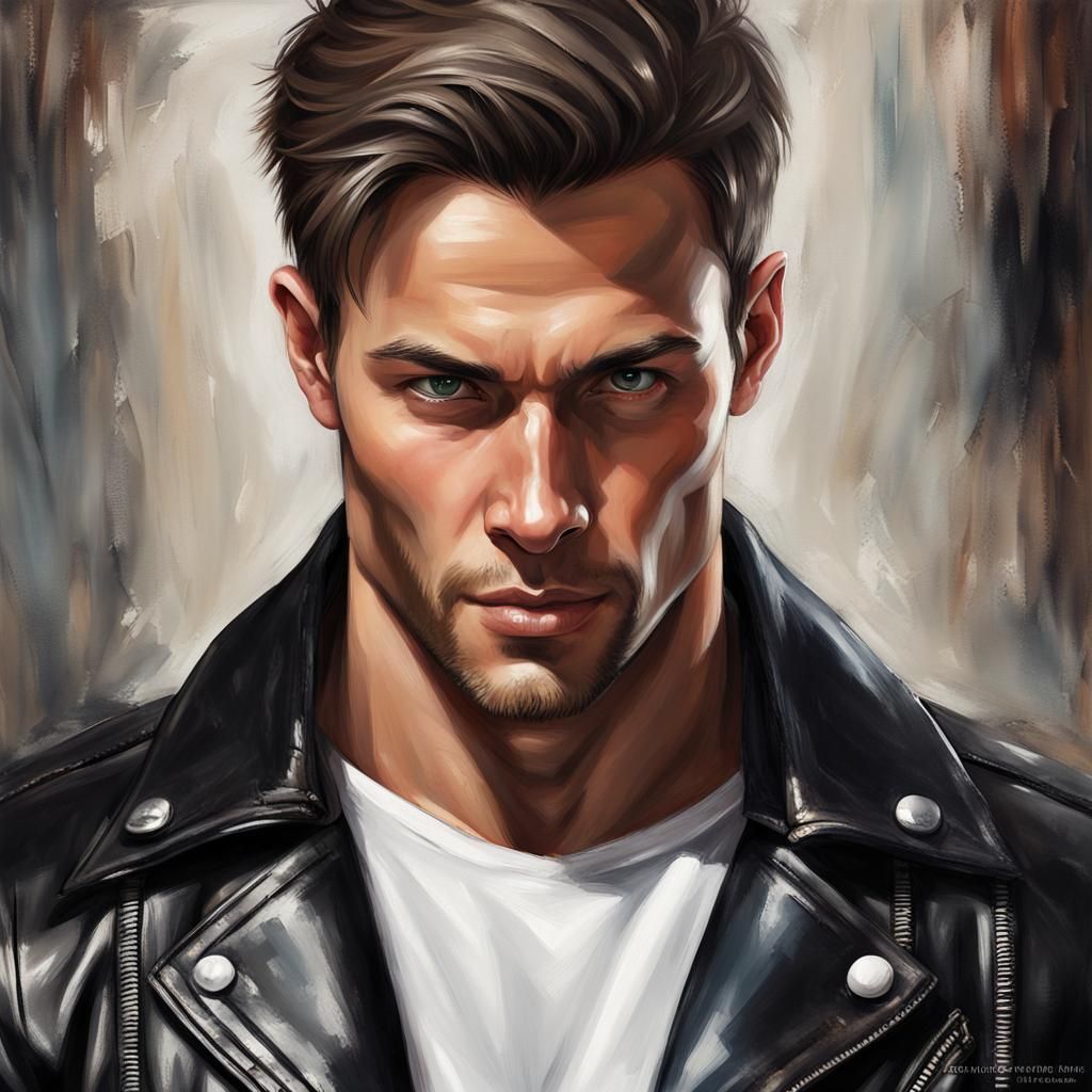 Handsome, masculine and very muscular young man, mid 30s, hyperdetailed ...