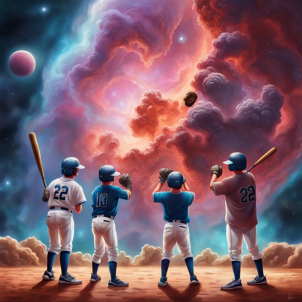 Space Baseball. - AI Generated Artwork - NightCafe Creator