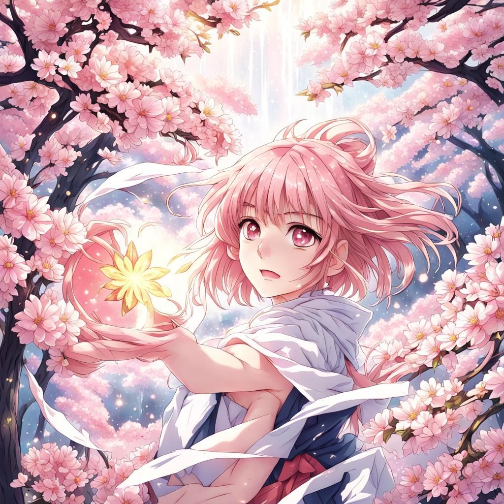 Magic Sakura Flower - AI Generated Artwork - NightCafe Creator