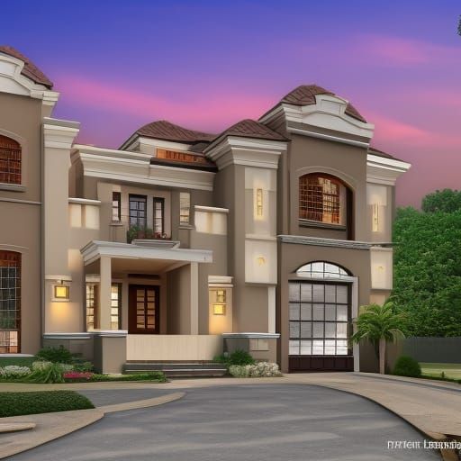 2400 sq. ft. luxurious fort exterior plan, ultra realistic - AI ...