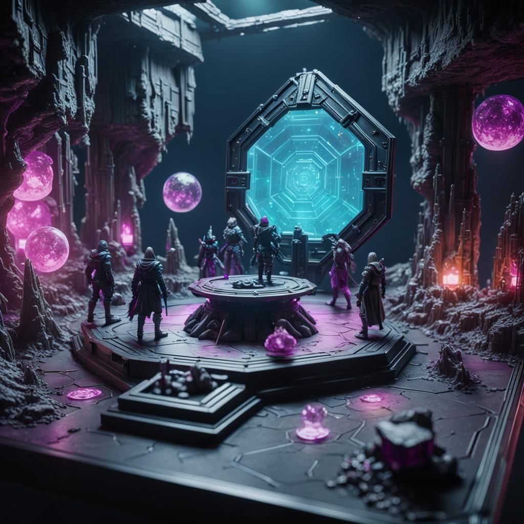 Fantasy Cyberpunk Tabletop - AI Generated Artwork - NightCafe Creator