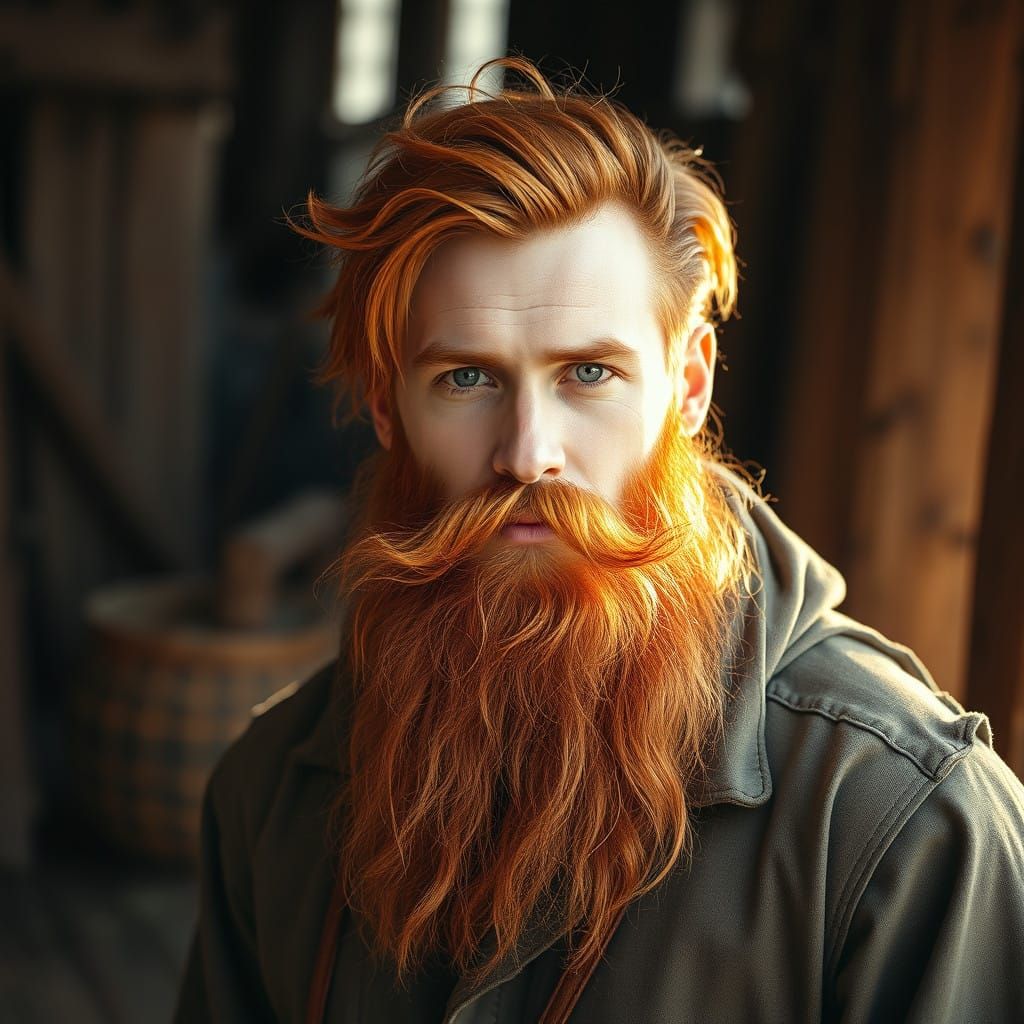 hairy red hair - Earthly Red-Haired Gentleman in Rustic Sple...