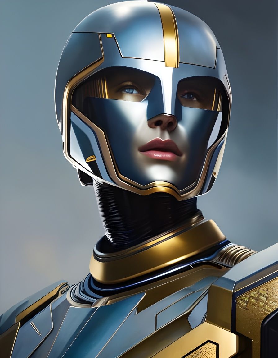 Retro Cyborg Woman - AI Generated Artwork - NightCafe Creator