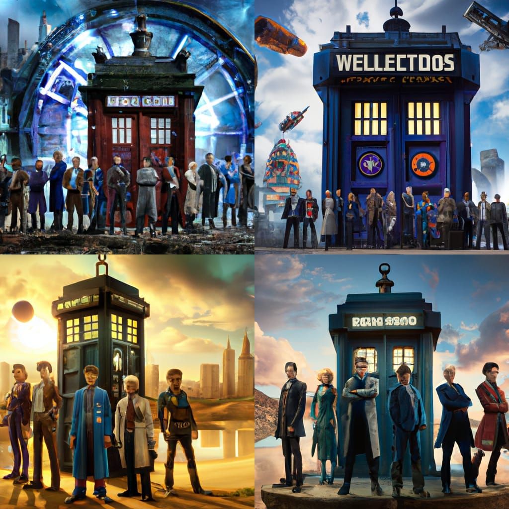 #drwho #doctorwho All Doctors TimeLords of Gallifrey time - AI Generated Artwork - NightCafe Creator