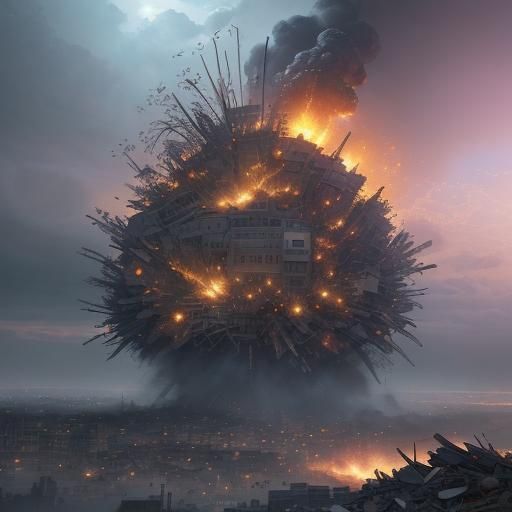 Explosion - AI Generated Artwork - NightCafe Creator