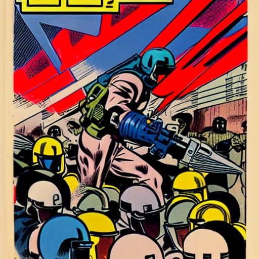Riot Control by Jack Kirby - AI Generated Artwork - NightCafe Creator