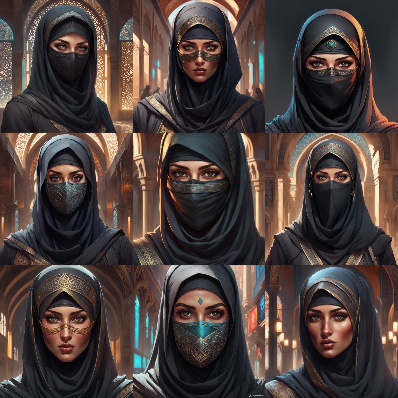 Arabic Niqabi girl Michaela as an ethical hacker - AI Generated Artwork ...