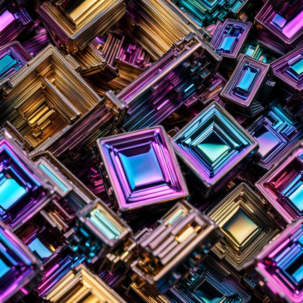 Bismuth Crystals... - AI Generated Artwork - NightCafe Creator