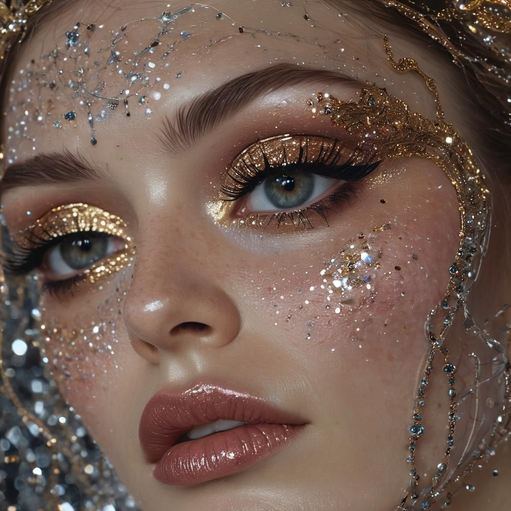 light-catching qualities of EYE full of glitter, glitter makeup, exotic ...