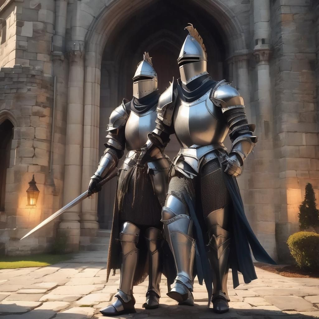 Knights caught off guard having a chat while roaming the city - AI ...
