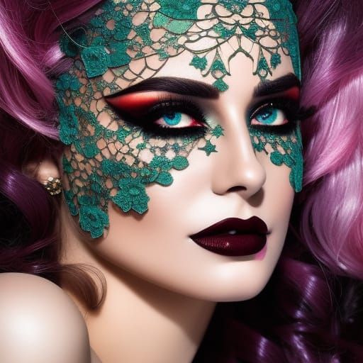 Lace Face - AI Generated Artwork - NightCafe Creator