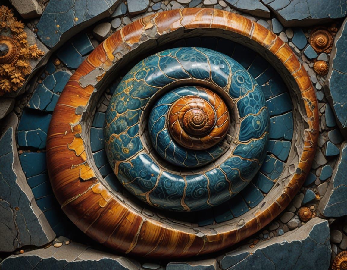 God´s Creation: Highly Visible Fractal Patterns in a fossilized snail ...