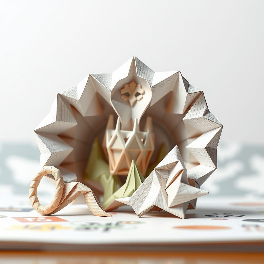 Intricate Origami Papercraft Masterpiece in Anime ... - AI Art