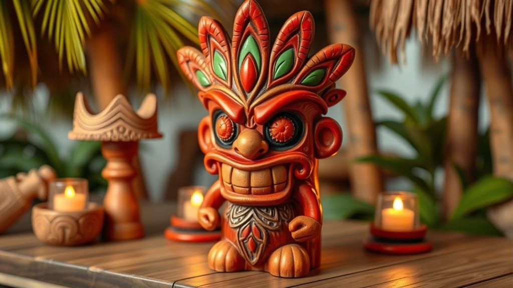 tiki - Exotic Island Tiki Temple in Vibrant Colors