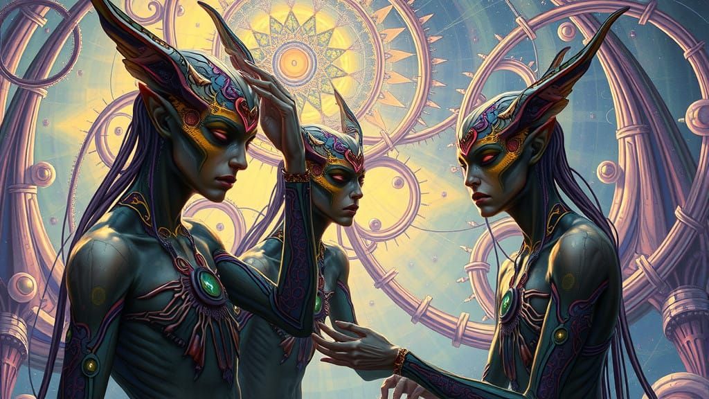 DMT Machine Elves - Surreal Psychedelic Vision of DMT Realm