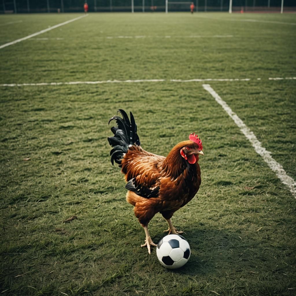 Chicken football - AI Generated Artwork - NightCafe Creator