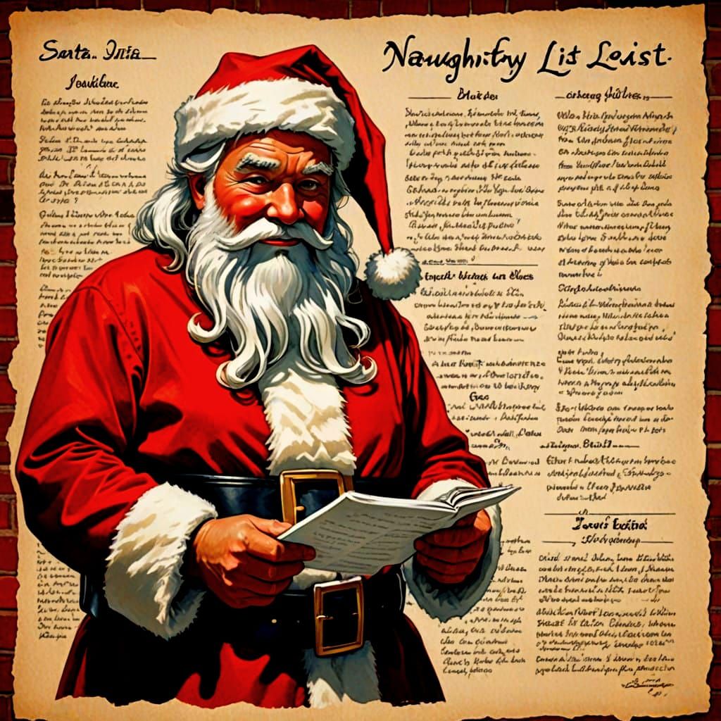 Santa's Naughty List - Santa's Infamous Naughty List in Bol...