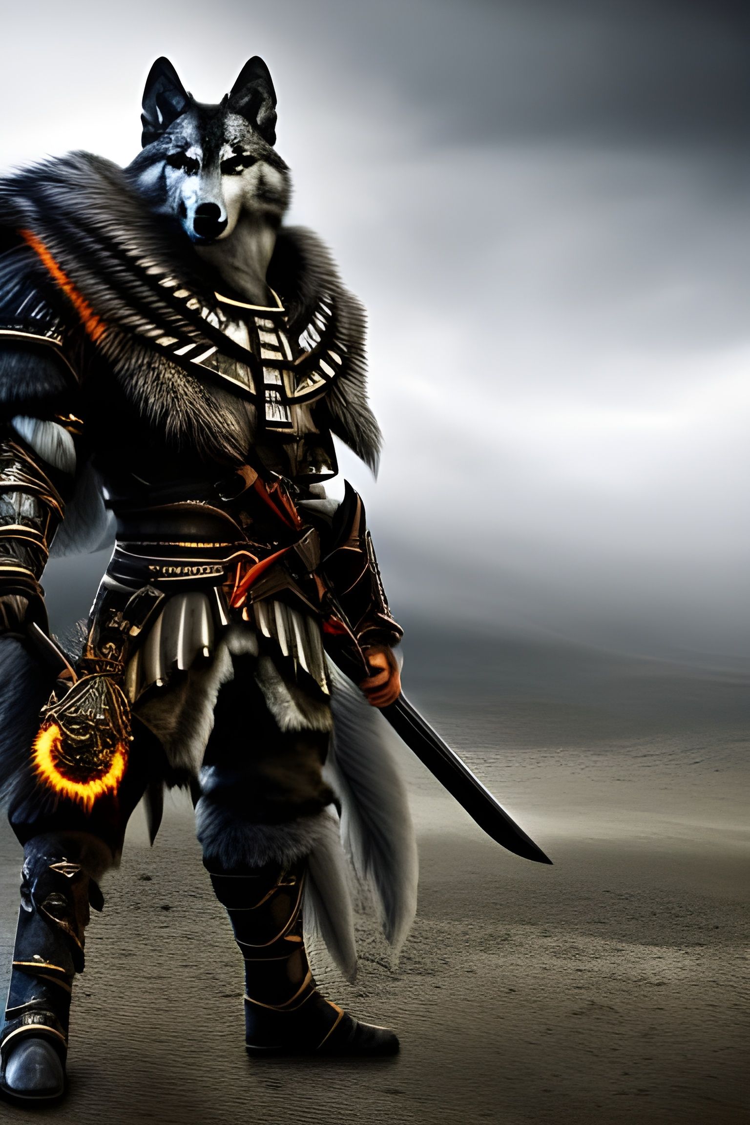 Wolf Knight - AI Generated Artwork - NightCafe Creator