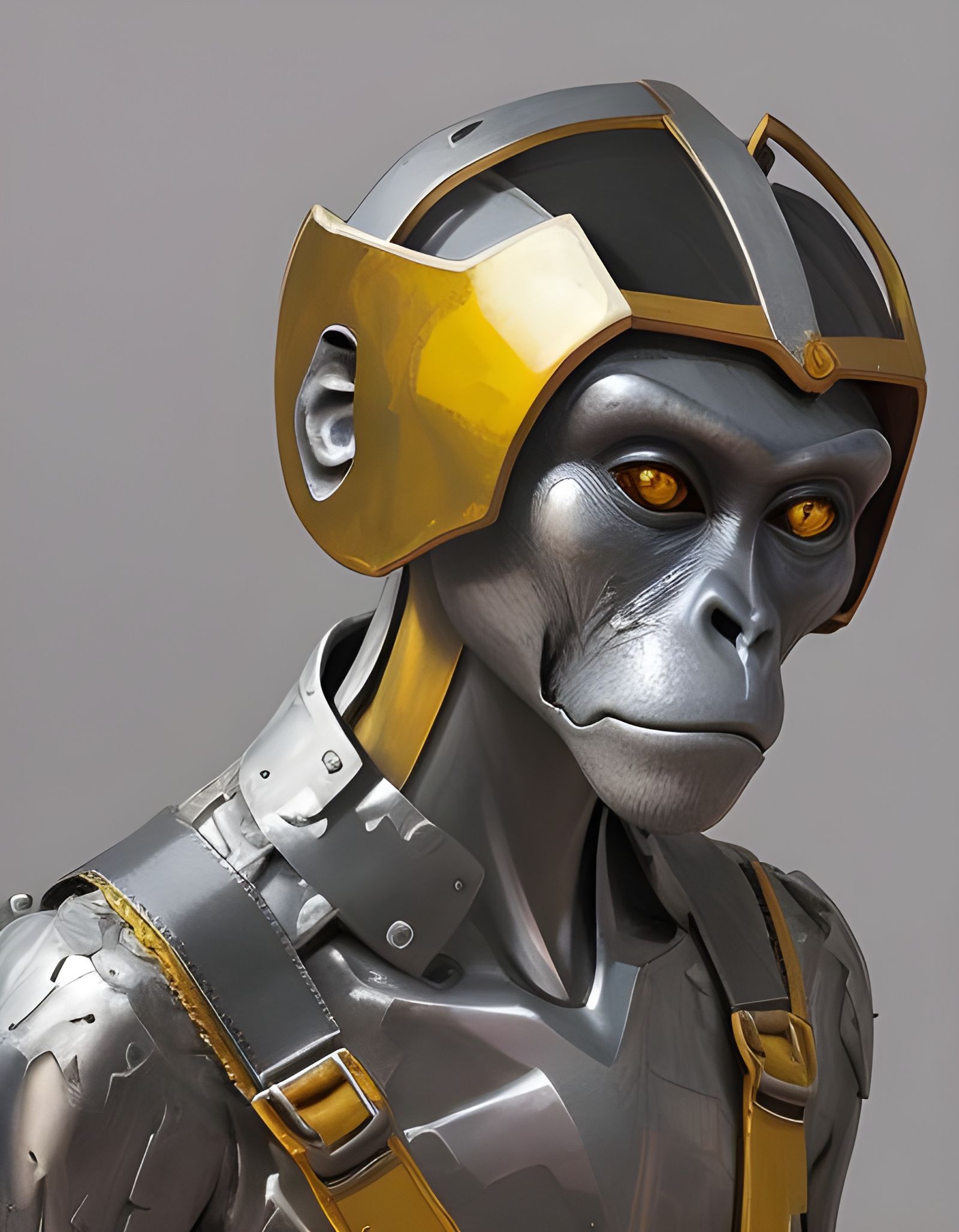 Metallic monkey - AI Generated Artwork - NightCafe Creator