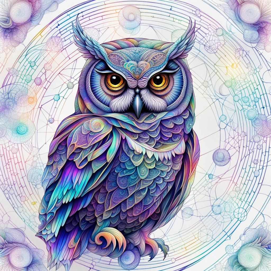 Cosmic Owl - AI Generated Artwork - NightCafe Creator