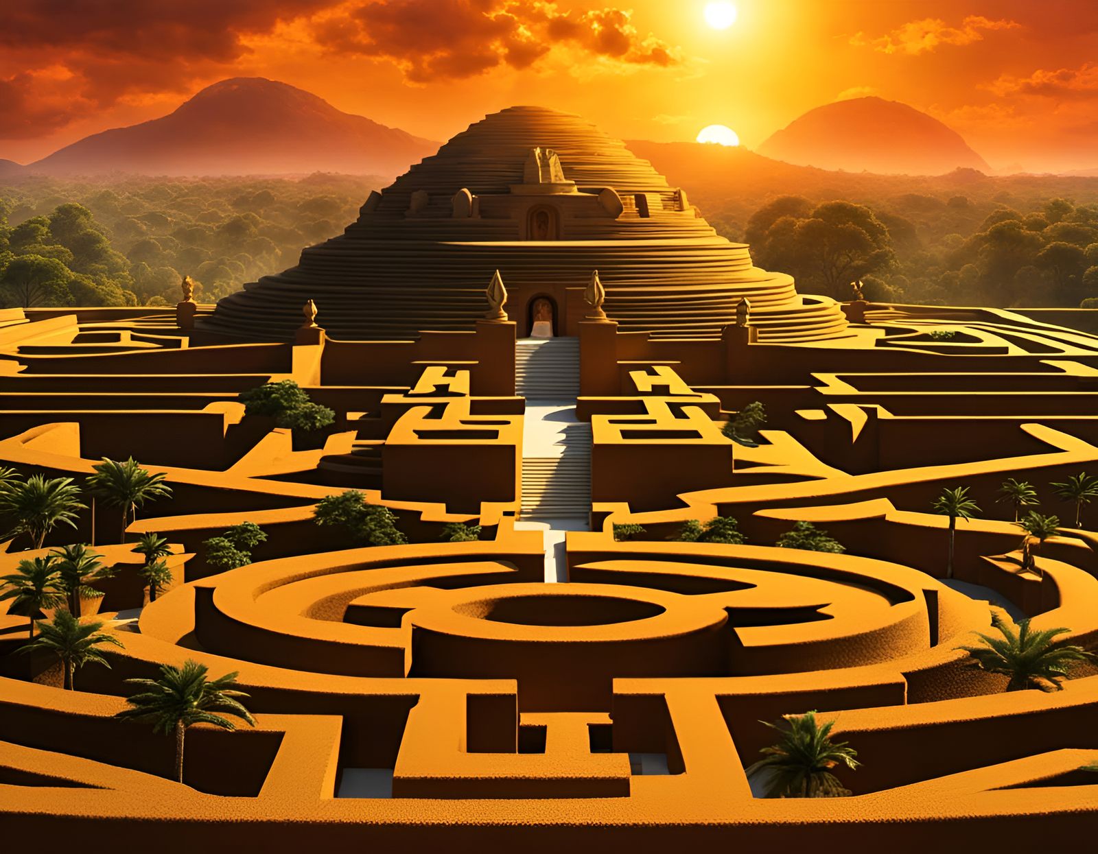 Labyrinth Temple - AI Generated Artwork - NightCafe Creator