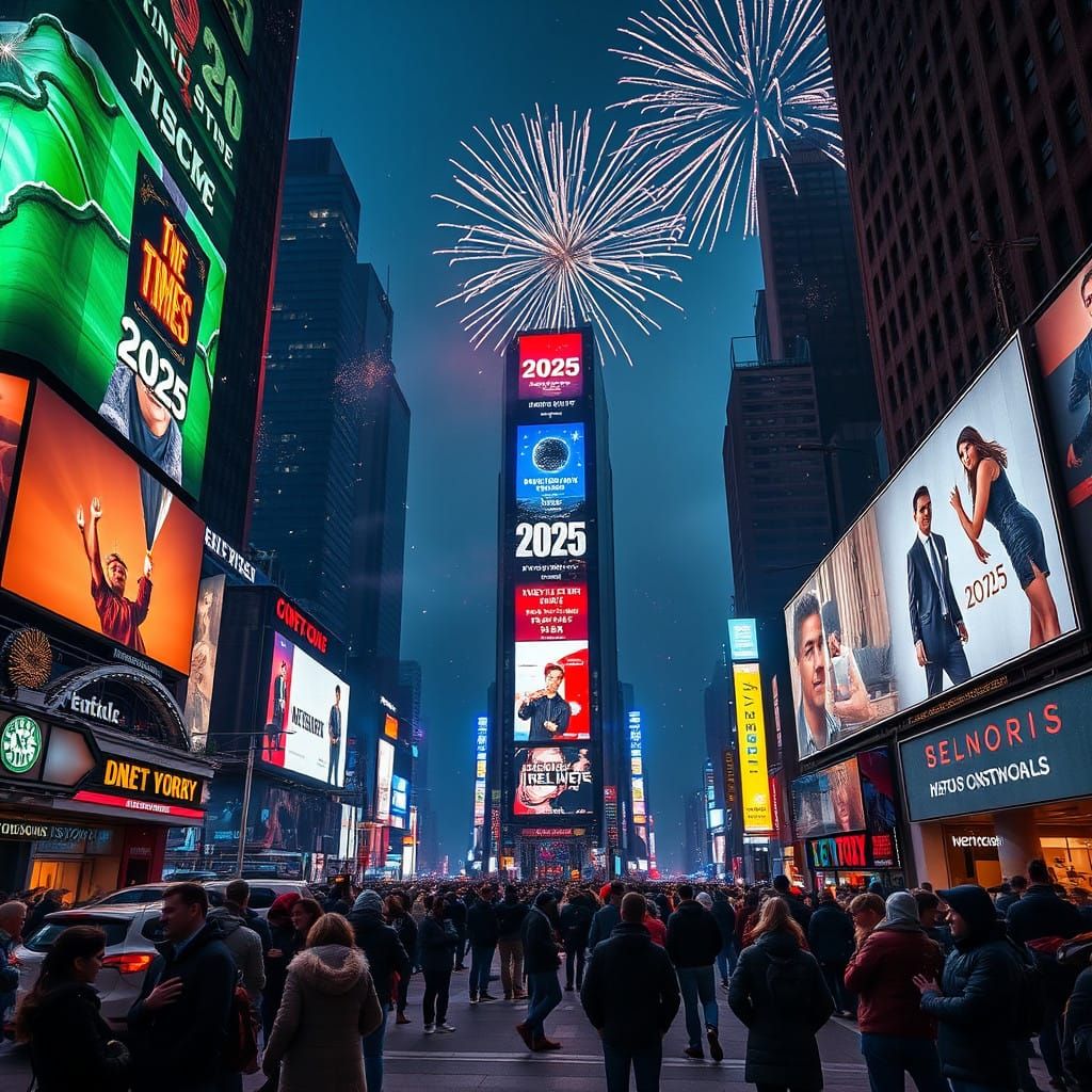 Countdown to 2025 - Hyper-Realistic Times Square NYE in Cine...