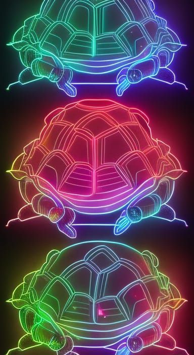Neon Turtle Crab - AI Generated Artwork - NightCafe Creator
