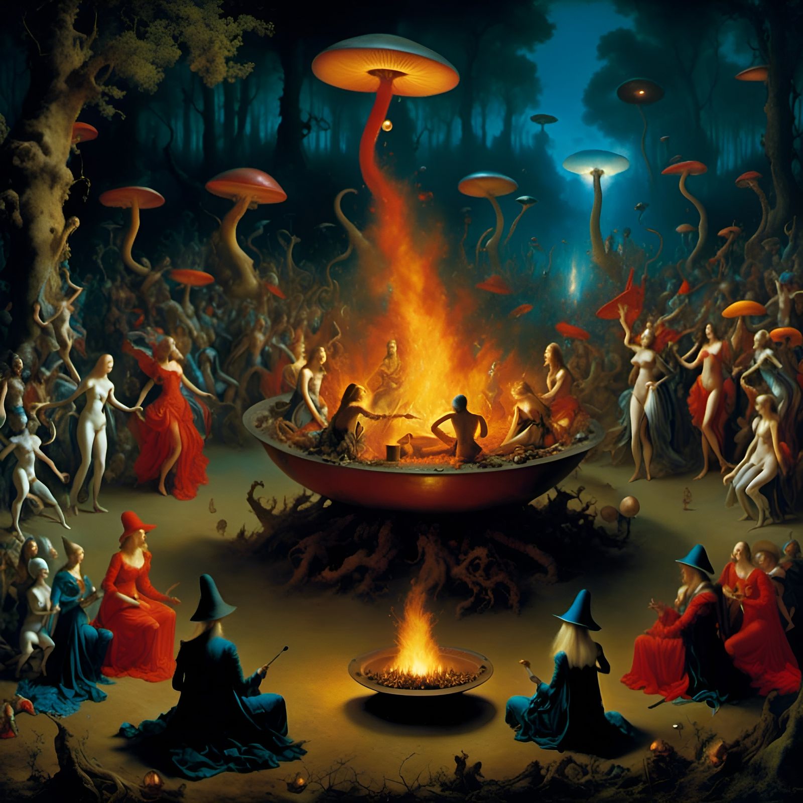 The Witches Chant; Offerings - AI Generated Artwork - NightCafe Creator