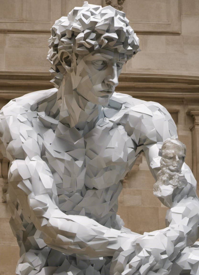 Paper David #2 - AI Generated Artwork - NightCafe Creator