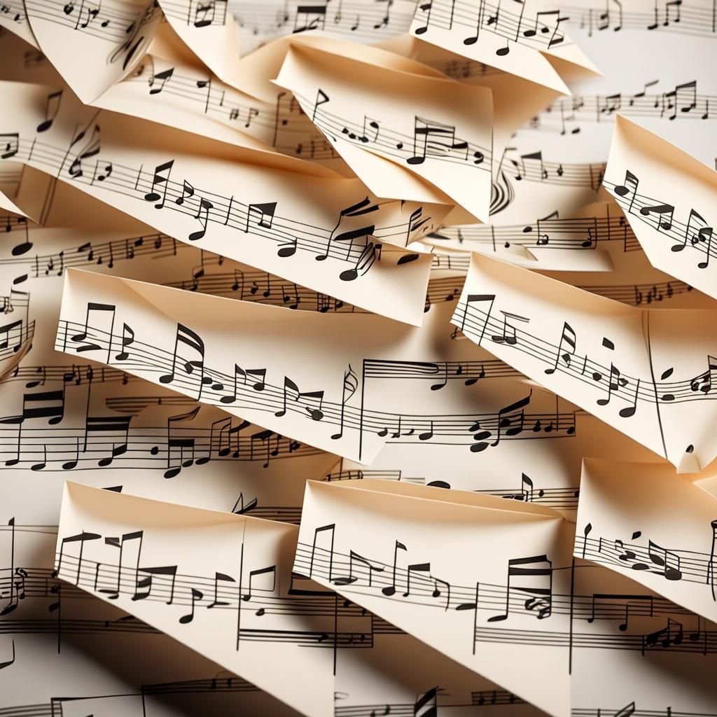 origami sheet music 2 - AI Generated Artwork - NightCafe Creator