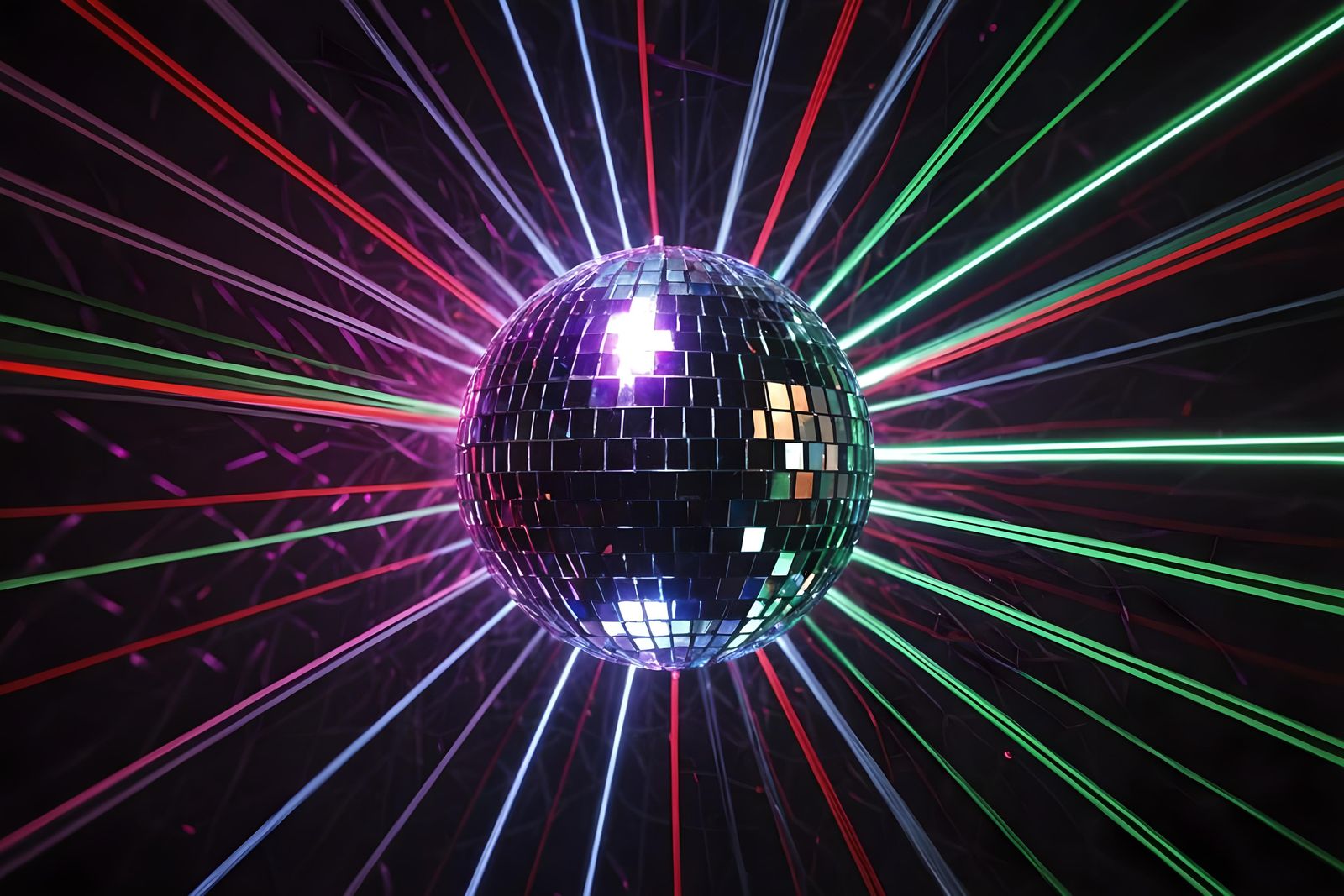 Disco ball laser light show - AI Generated Artwork - NightCafe Creator