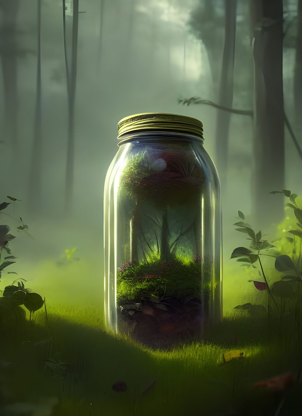 The Forest Container - AI Generated Artwork - NightCafe Creator