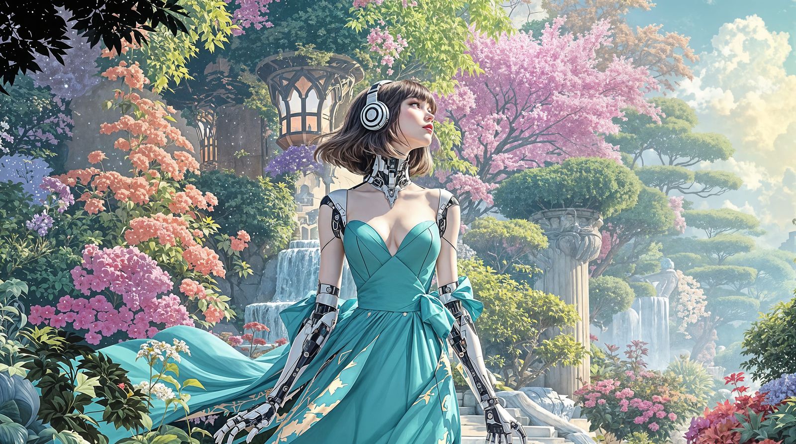 Sighborg - Cyberpunk Female Cyborg in Evening Gown