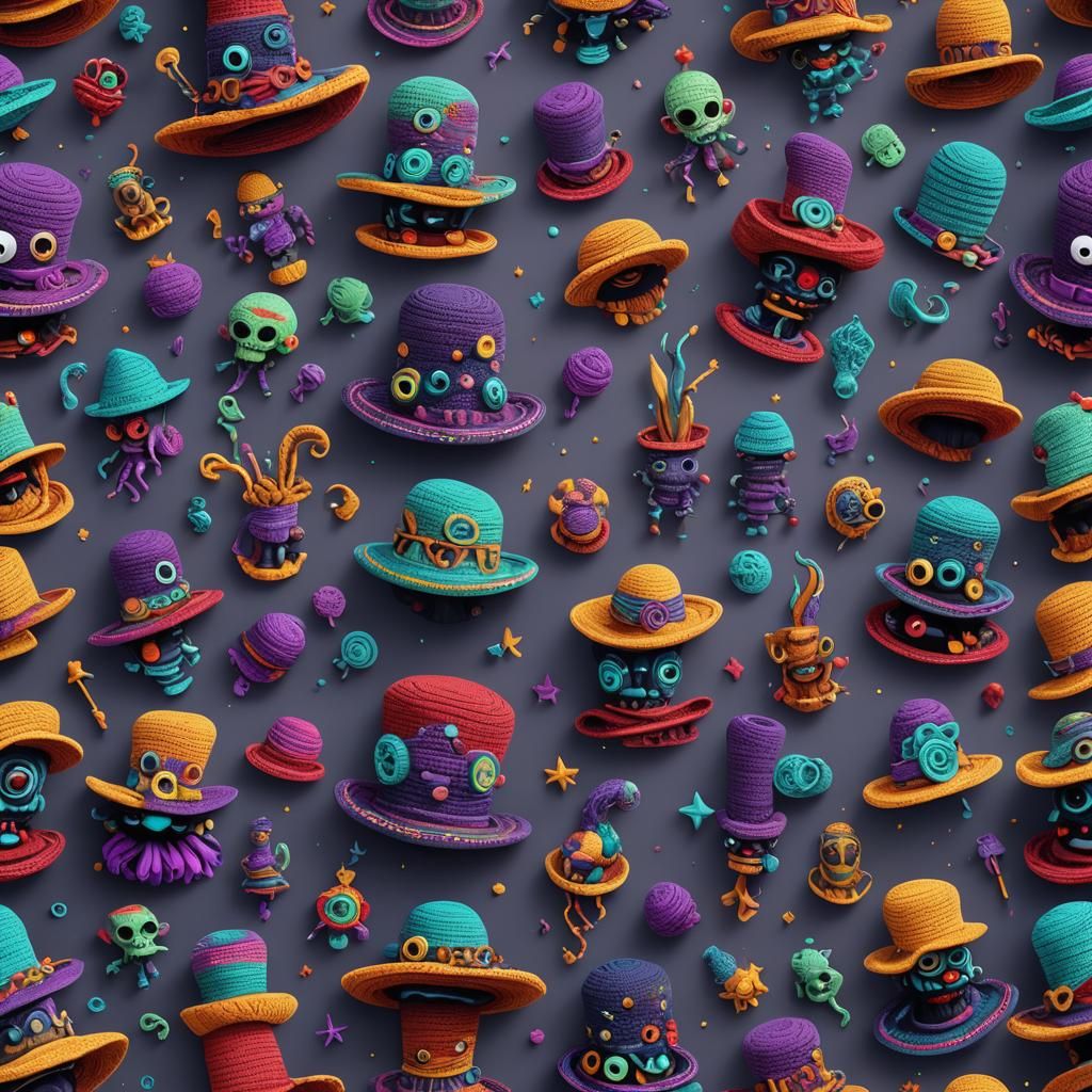 cosmic voodoo hat amigurumi - AI Generated Artwork - NightCafe Creator