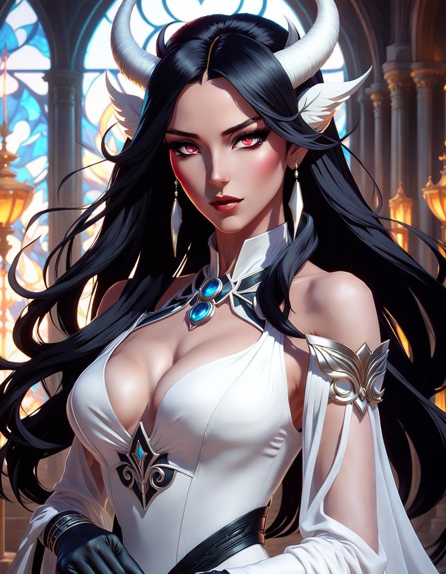 beautiful demon girl - AI Generated Artwork - NightCafe Creator