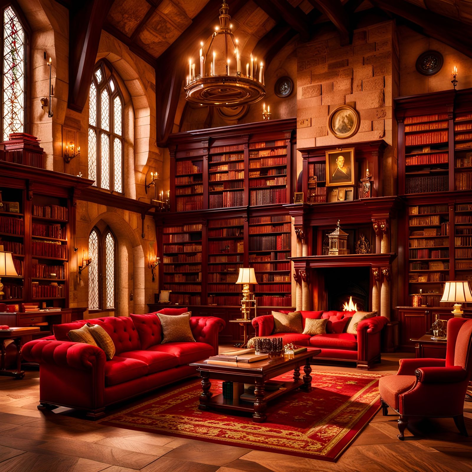 Gryffindor common room - AI Generated Artwork - NightCafe Creator