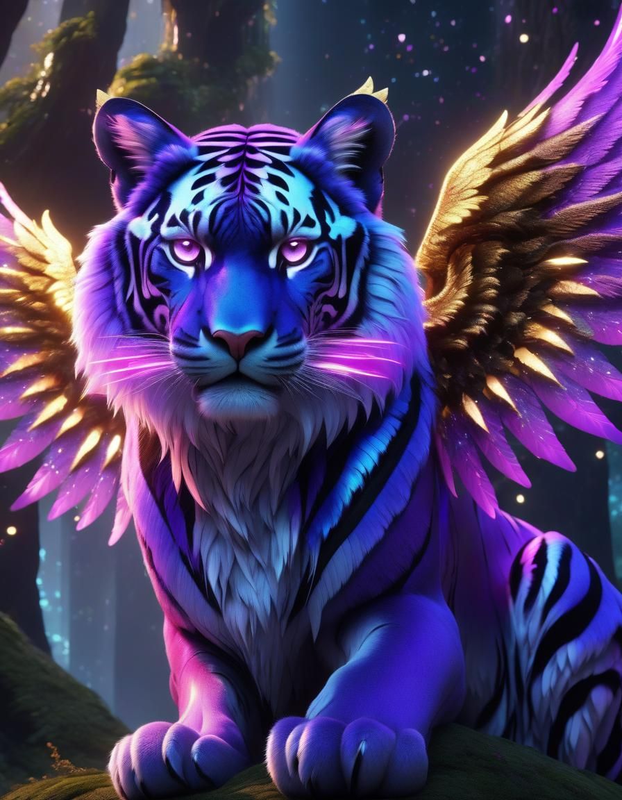 Tiger Chimera - AI Generated Artwork - NightCafe Creator