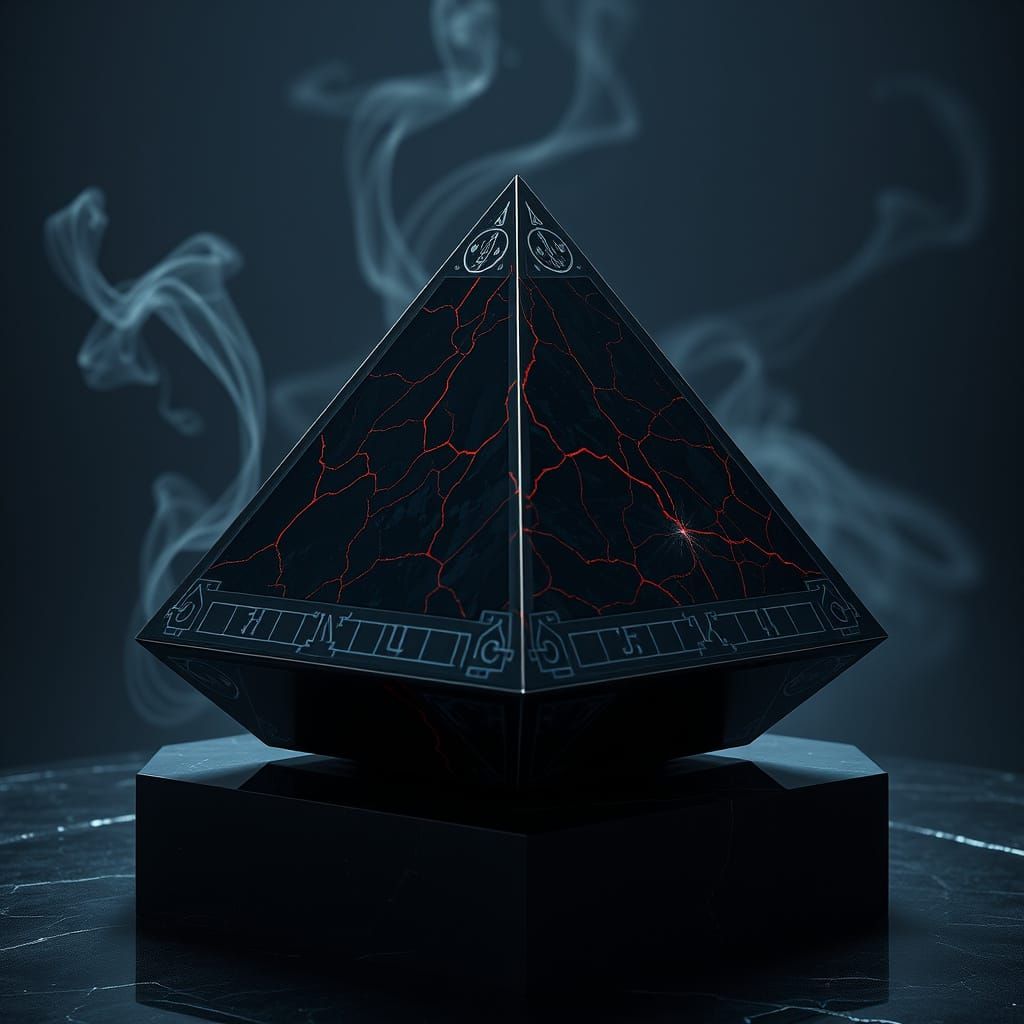 Ancient Sith Holocron in Dark Fantasy Setting - AI Art
