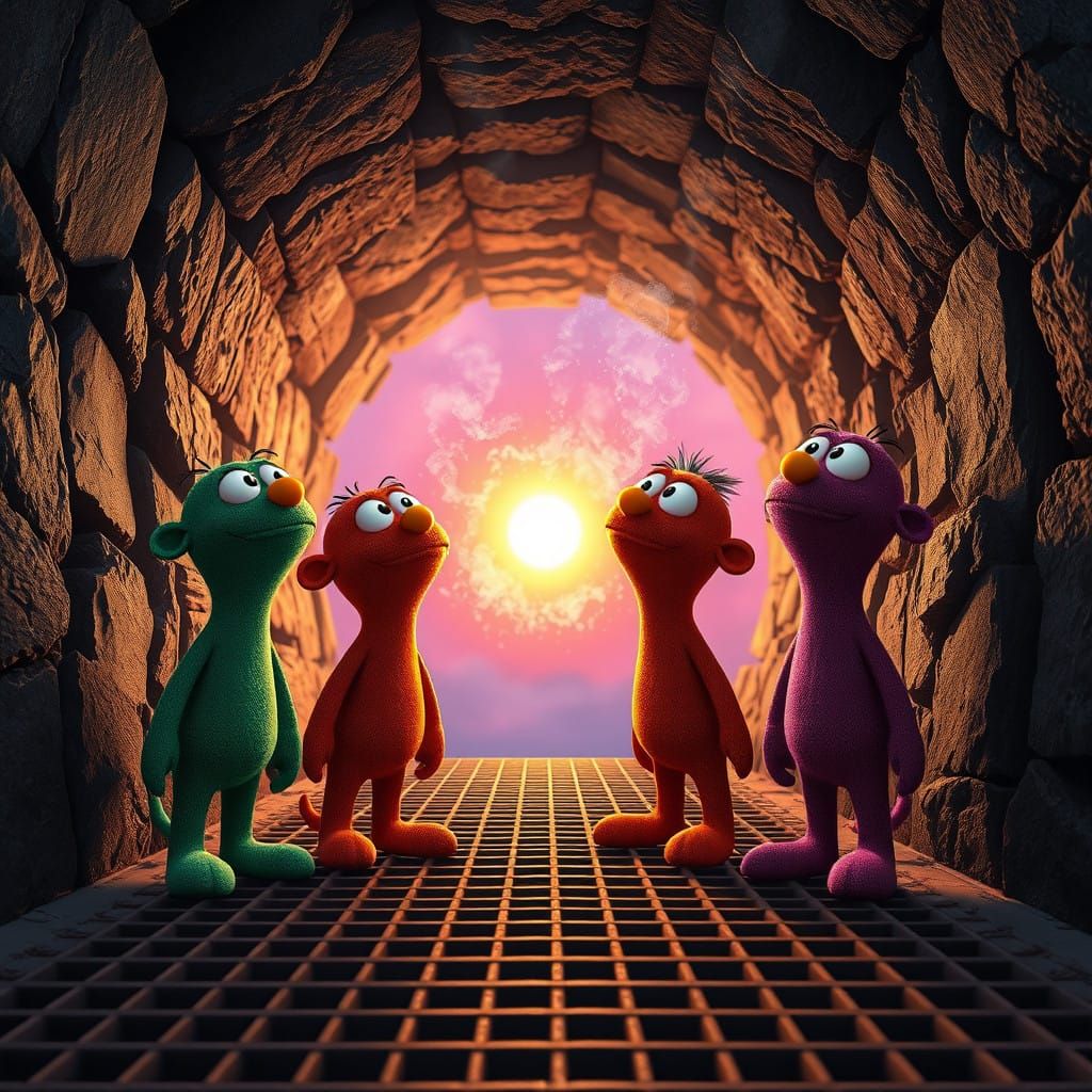 Hyperrealistic Sock Characters Discover Radiant Li... - AI Art