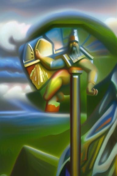 Slavic God Perun, oil painting, digital art, hyperdetailed ...