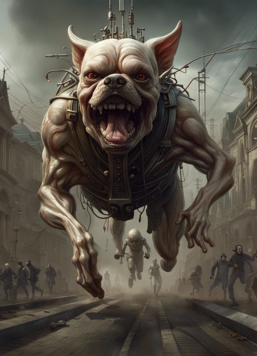 Rabid Mutant Dog - AI Generated Artwork - NightCafe Creator