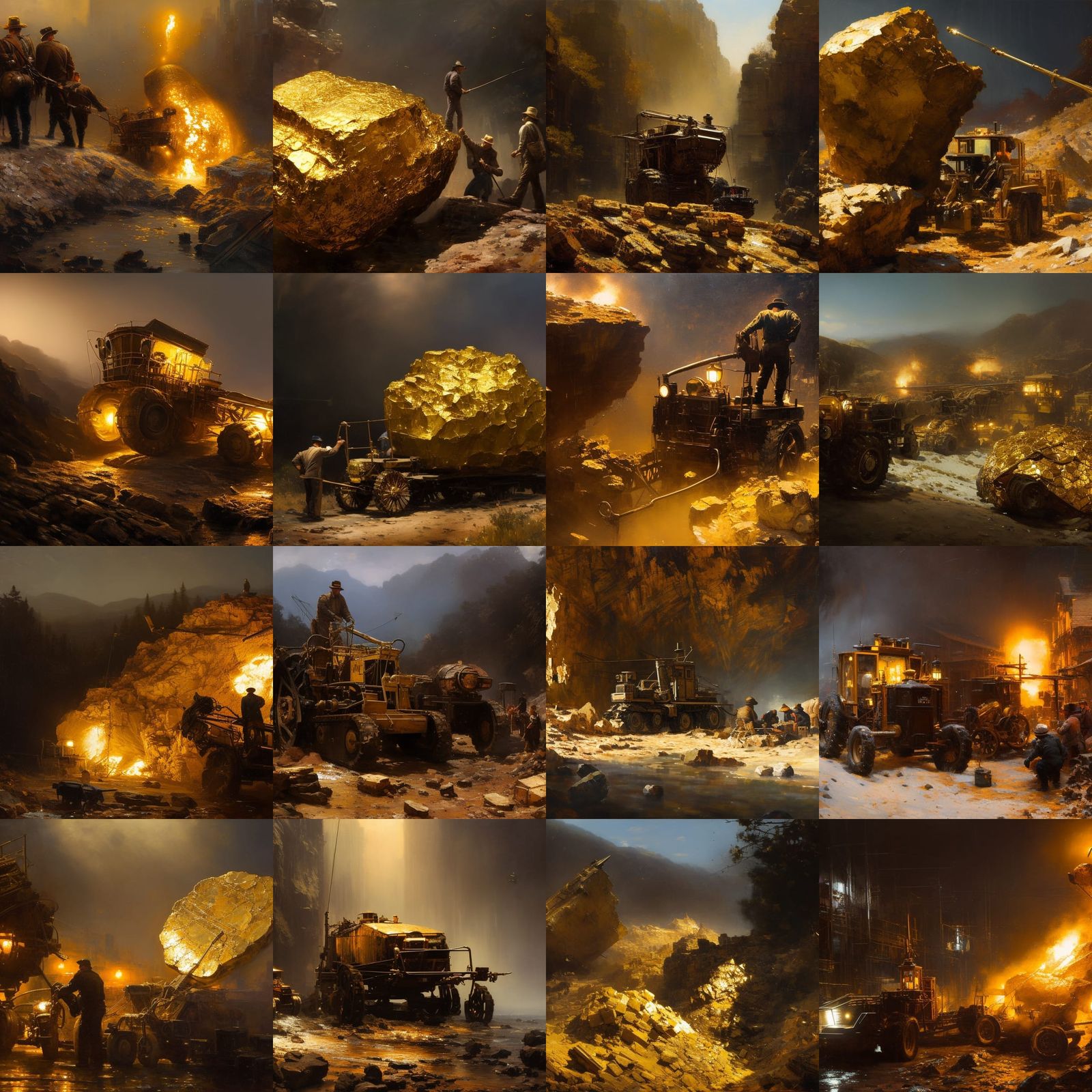 Gold digging - AI Generated Artwork - NightCafe Creator