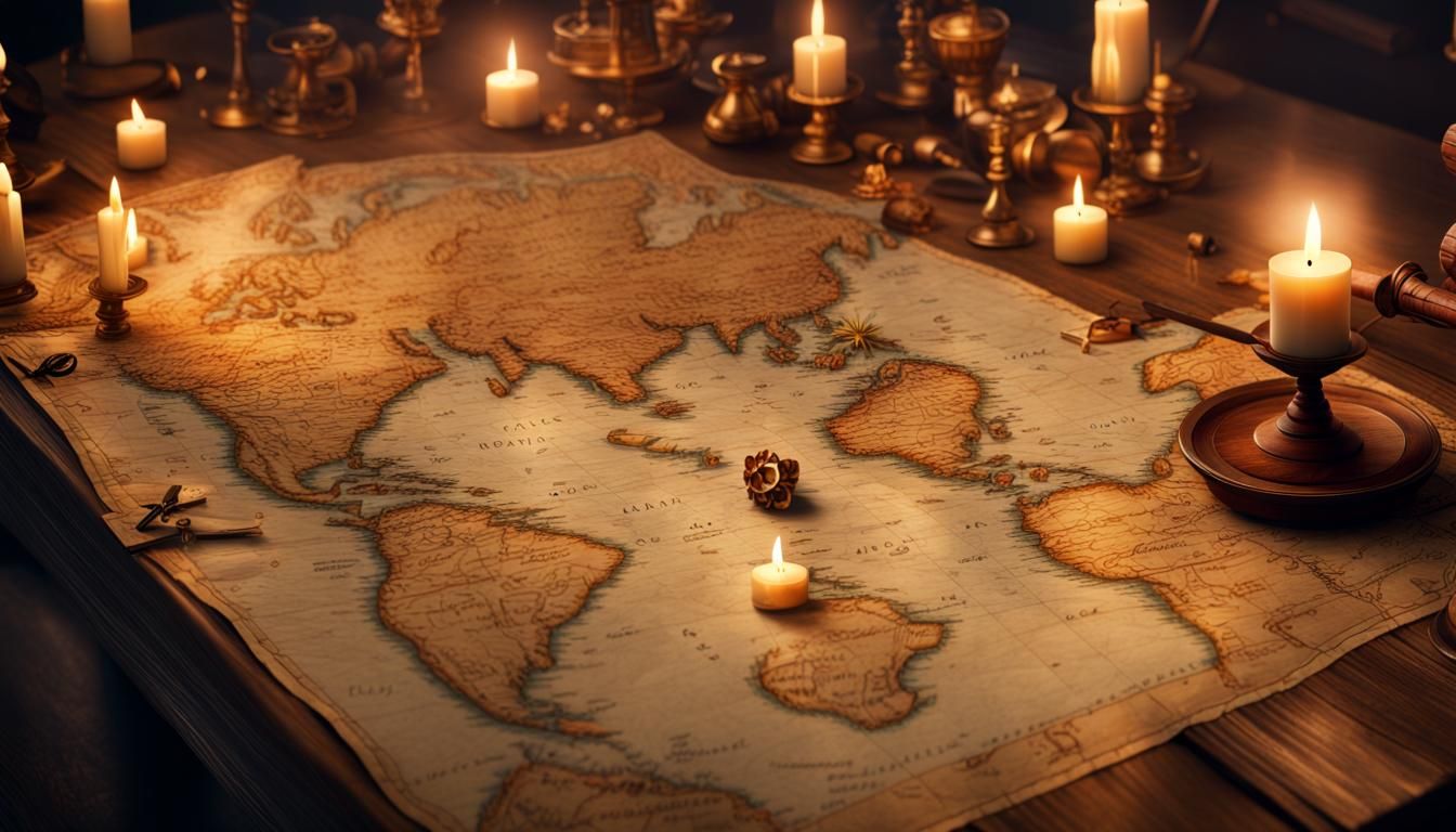 treasure map - AI Generated Artwork - NightCafe Creator