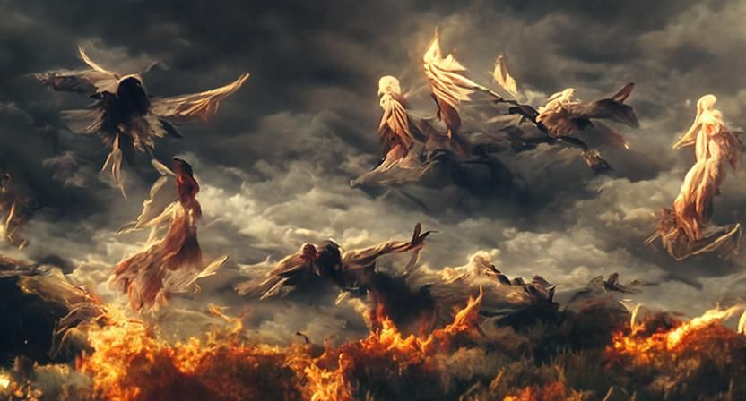 Angels in Exile - AI Generated Artwork - NightCafe Creator